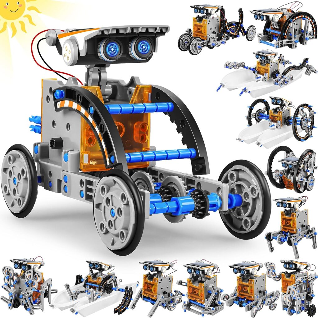 Best STEM Robotic Kit 13-in-1 Solar Power Robot Toy Age 8-12
