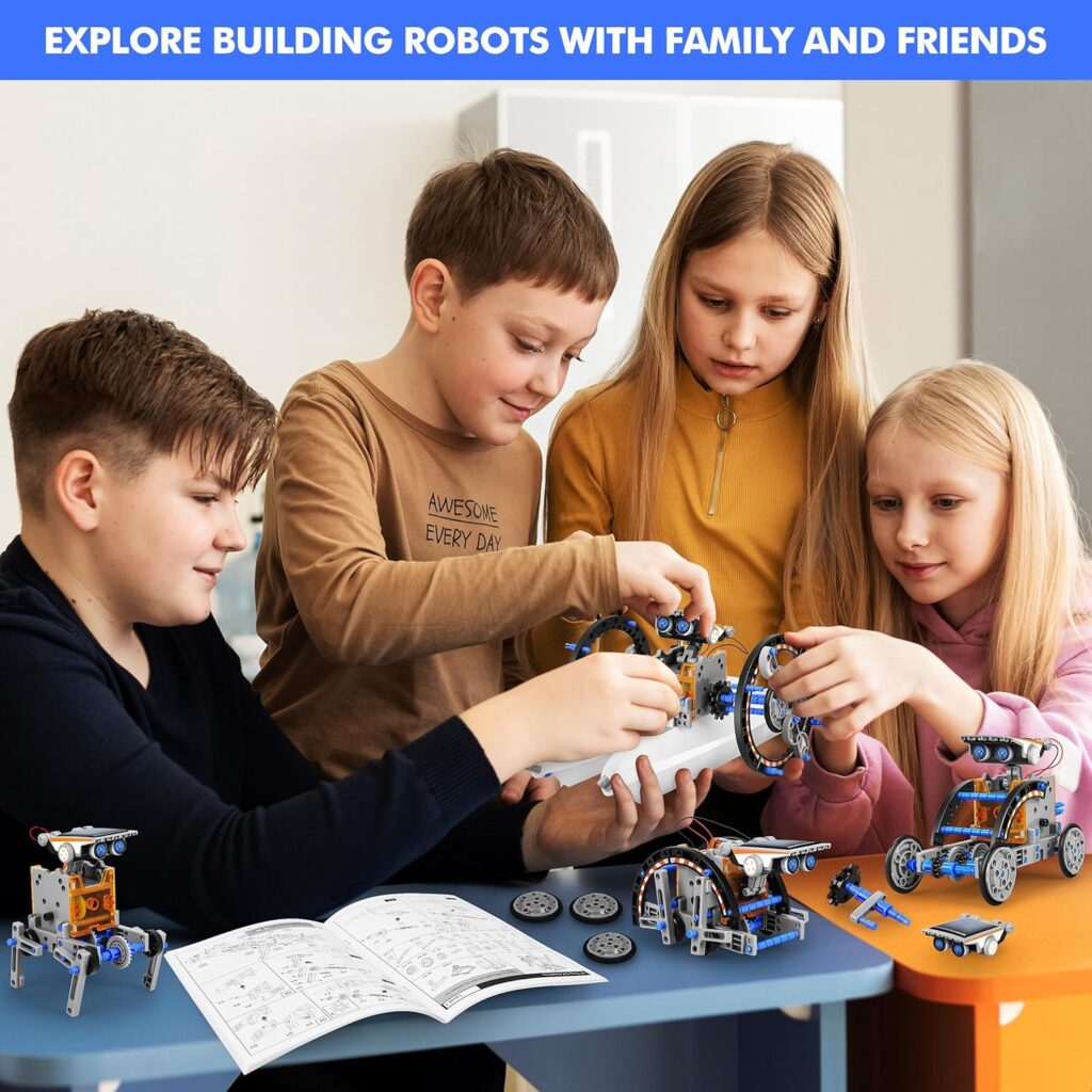 Best STEM Robotic Kit 13-in-1 Solar Power Robot Toy Age 8-12